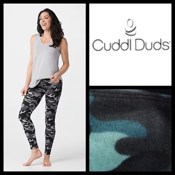 Cuddl Duds | Pants & Jumpsuits | Cuddl Duds Double Plush Camo Leggings ...